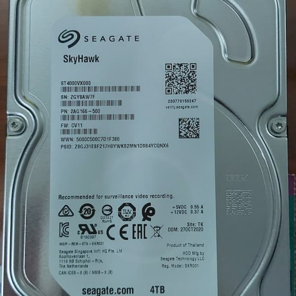 Ổ cứng HDD Seagate SkyHawk 4TB 3.5 inch SATA iii ST4000VX000 | Lagihitech